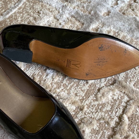 Vaneli | Shoes | Vintagevaneli Black Patent Slip On Shoes Block Heel ...